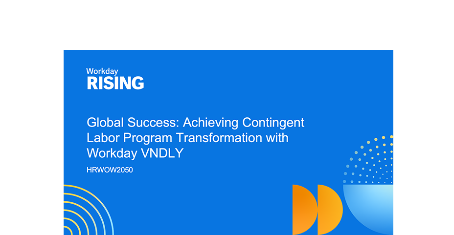 Achieving Contingent Labor Program Transformation | Workday US