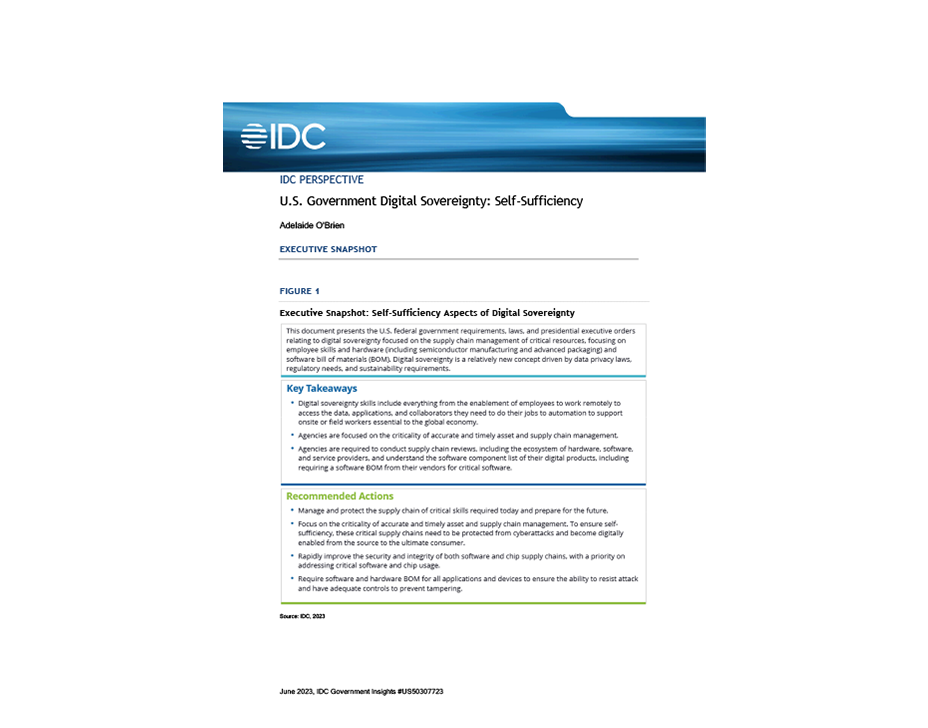 U.S. Government Digital Sovereignty: Self-Sufficiency | Workday US