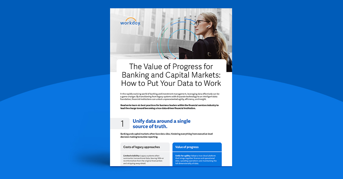 The Value of Progress for Banking and Capital Markets: How to Put Your ...