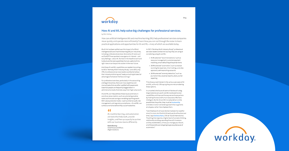 How AI and ML Solve PS Challenges | Workday US