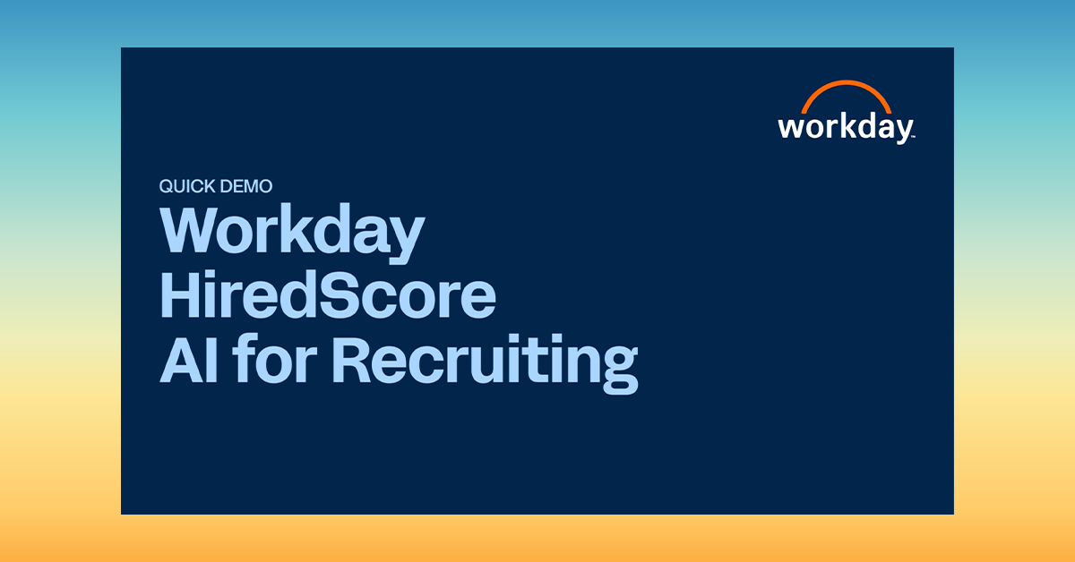 HiredScore AI for Recruiting Quick Demo | Workday