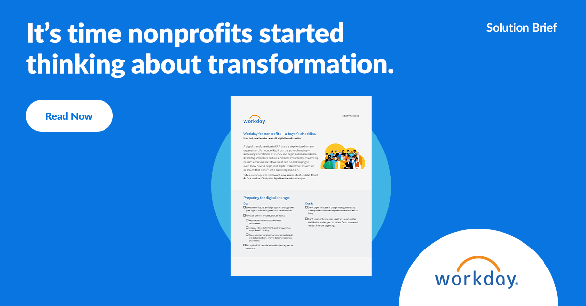 Nonprofit Buyer’s Guide Checklist | Workday US