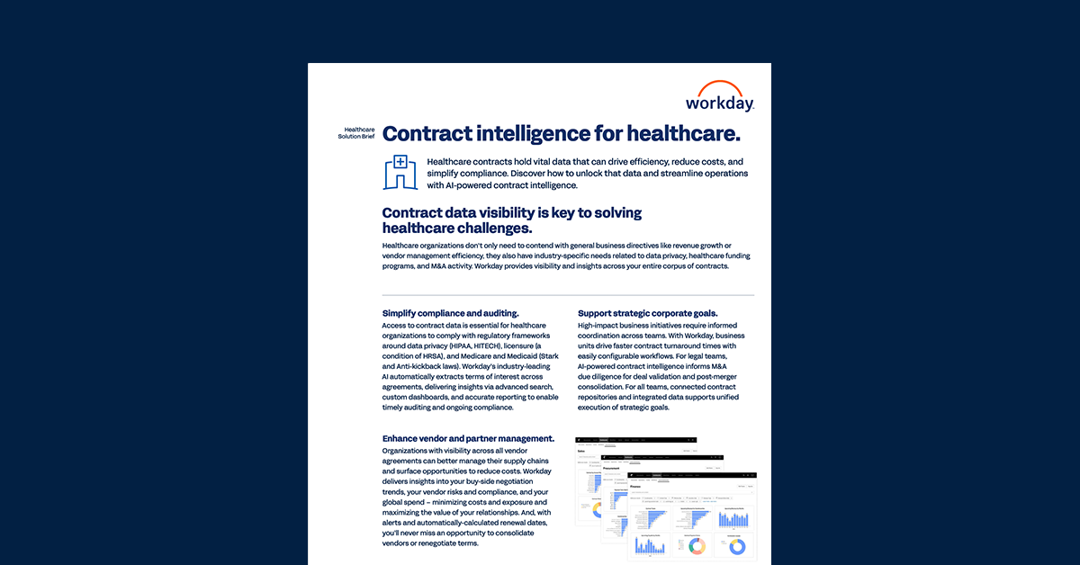 Contract Intelligence for Healthcare | Workday UK