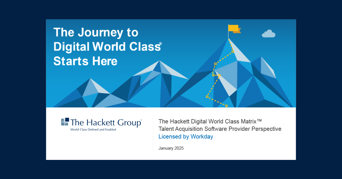 The Hackett Digital World Class Matrix™ Perspective | Workday
