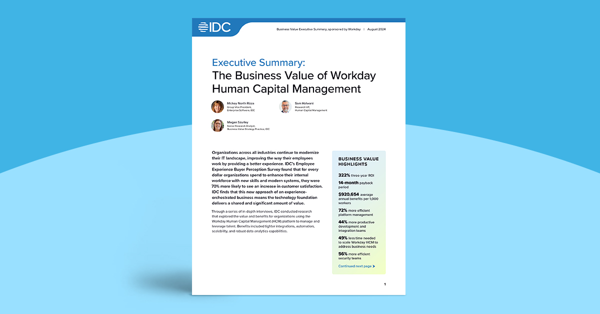 La valeur de Workday Human Capital Management | Workday