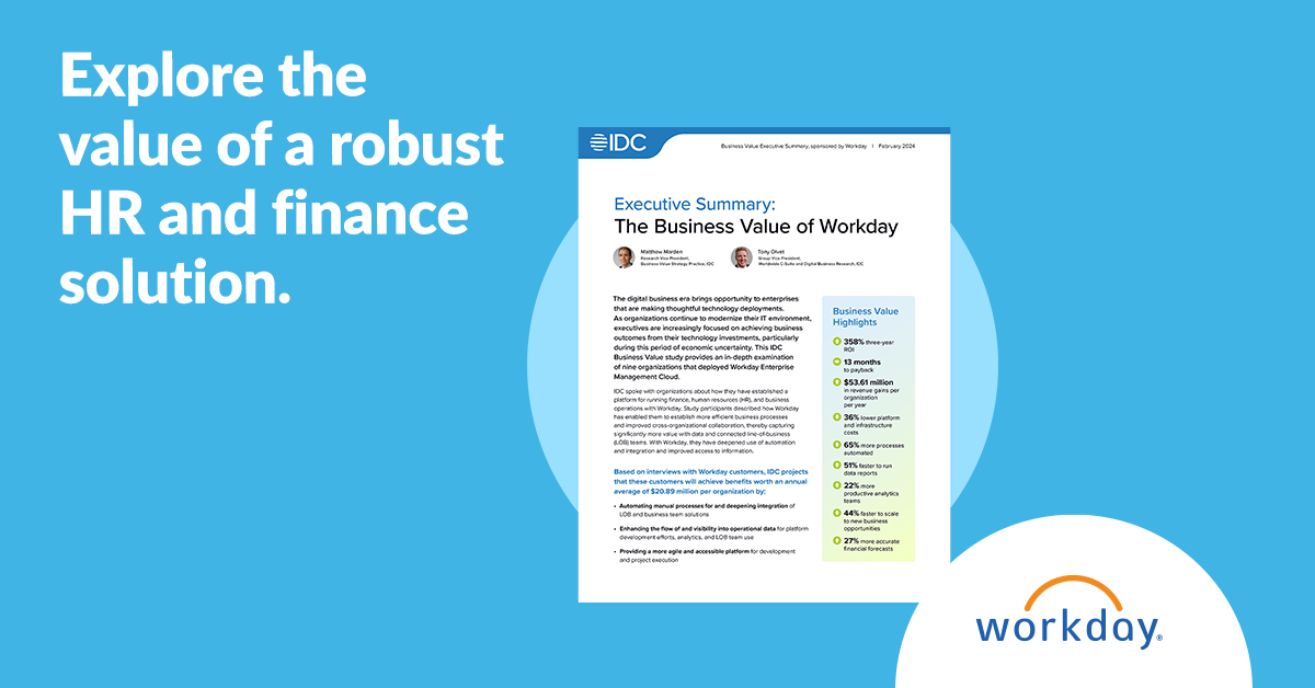 IDC: The Business Value of Workday | Workday