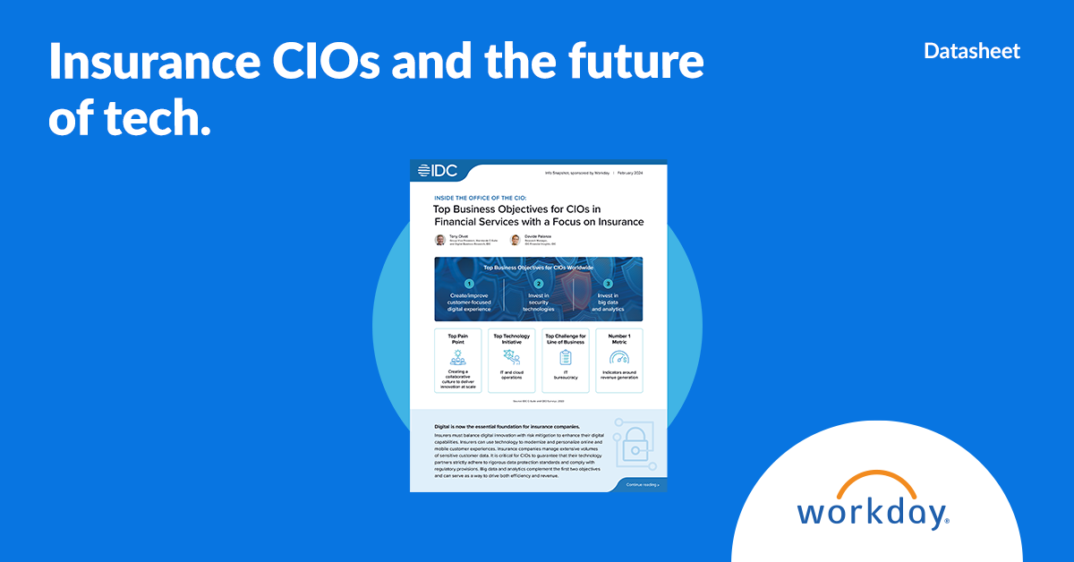 Top Business Objectives for Insurance CIOs | Workday
