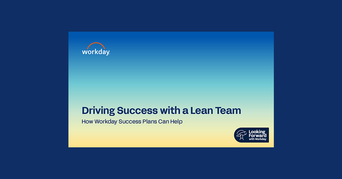 Live Demo: See Workday Success Plans in Action | Workda | Workday