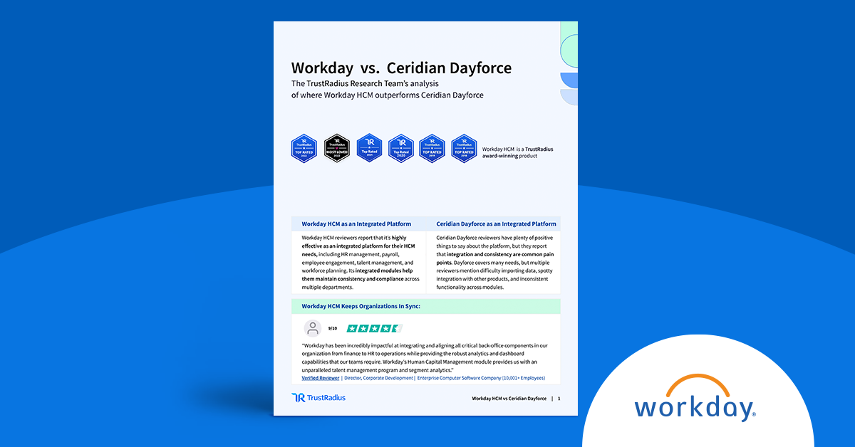 Where Workday US HCM Outperforms Ceridian Dayforce | Workday US