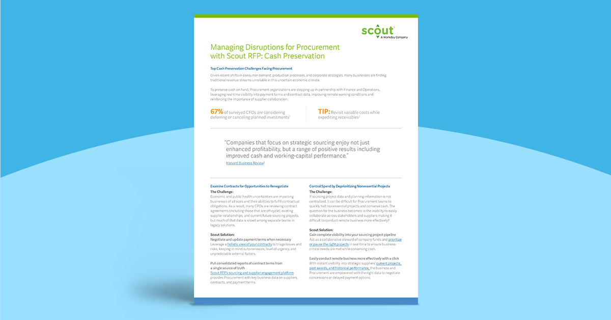 Procurement Team Cash Preservation Guide | Workday