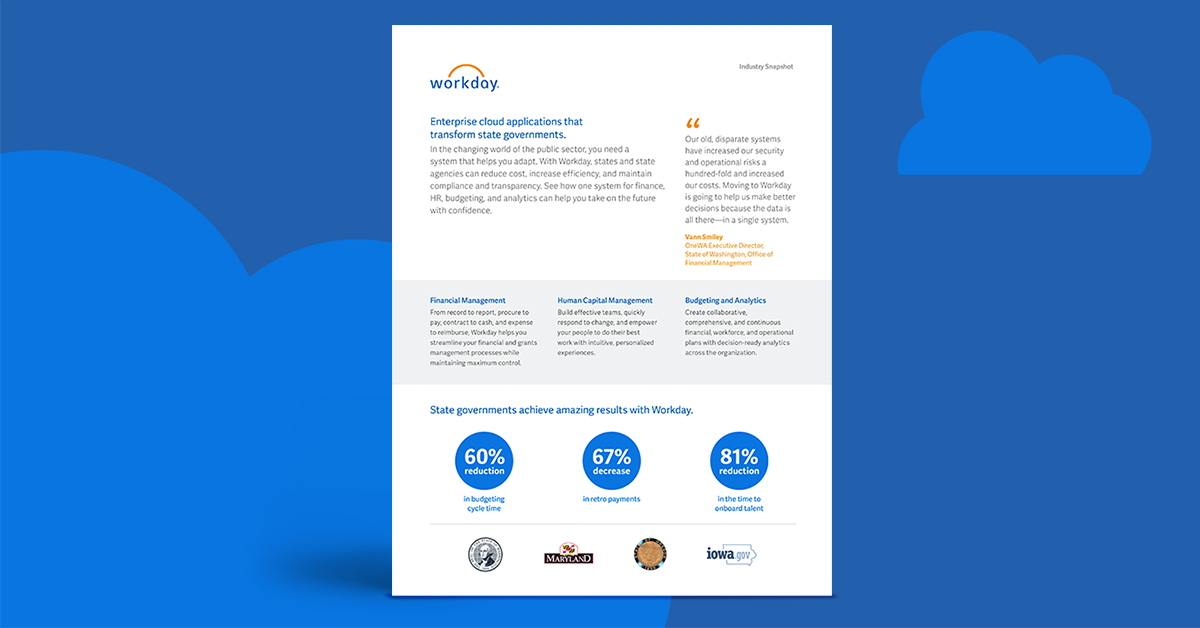 Workday US State Government Industry Snapshot | Workday US