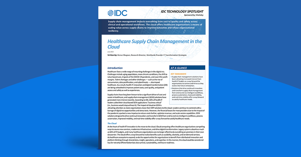 Benefits of Supply Chain Management for Healthcare Organizations ...