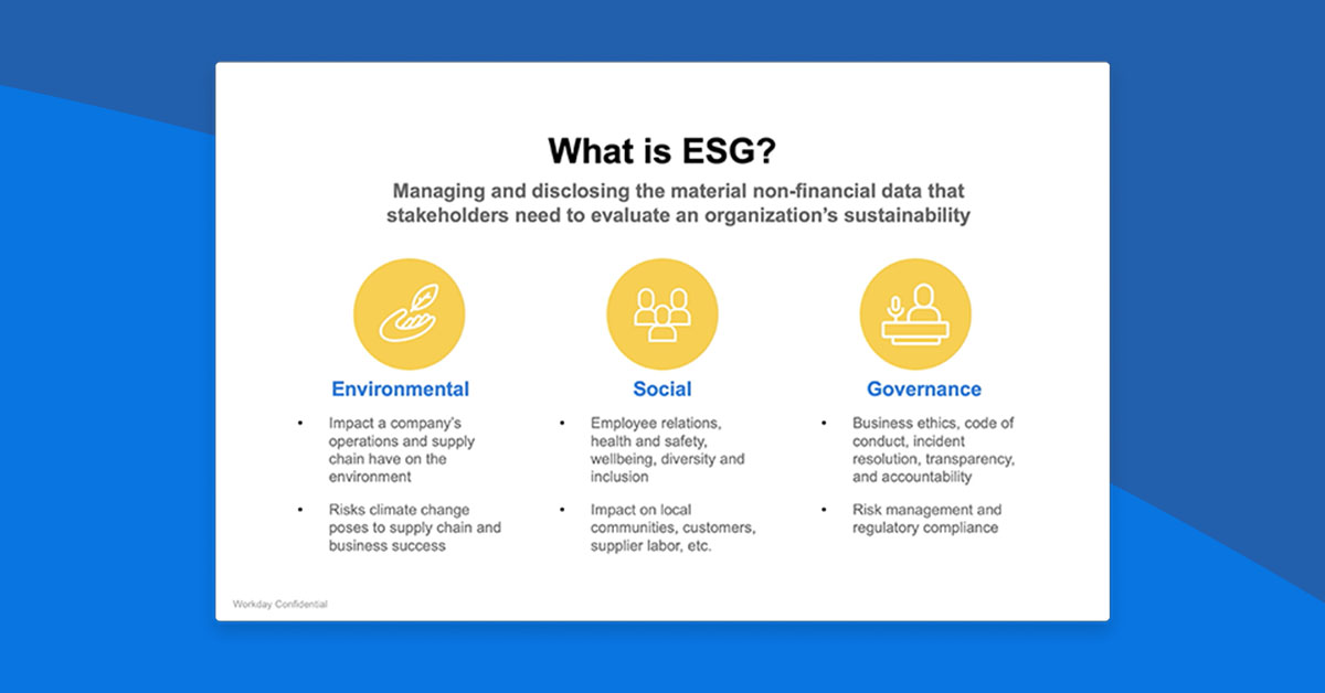 ESG Best Practices | Quick Demo | Workday US