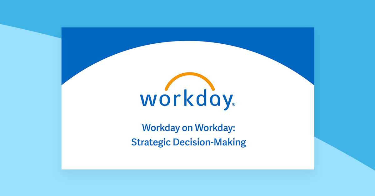 Strategic Planning | Workday Video Series | Workday US