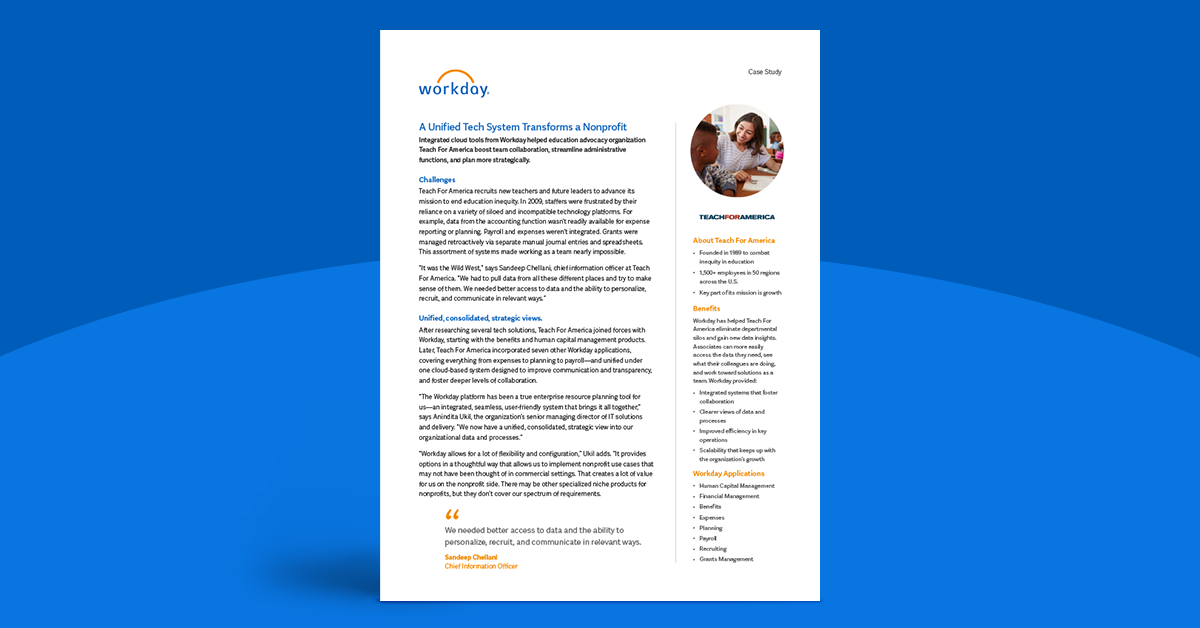 A Unified Tech System Transforms a Nonprofit | Workday US
