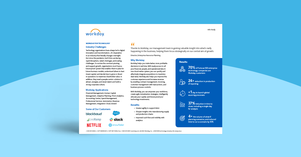 Learn How Workday US Helps Leading Tech Companies | Workday US