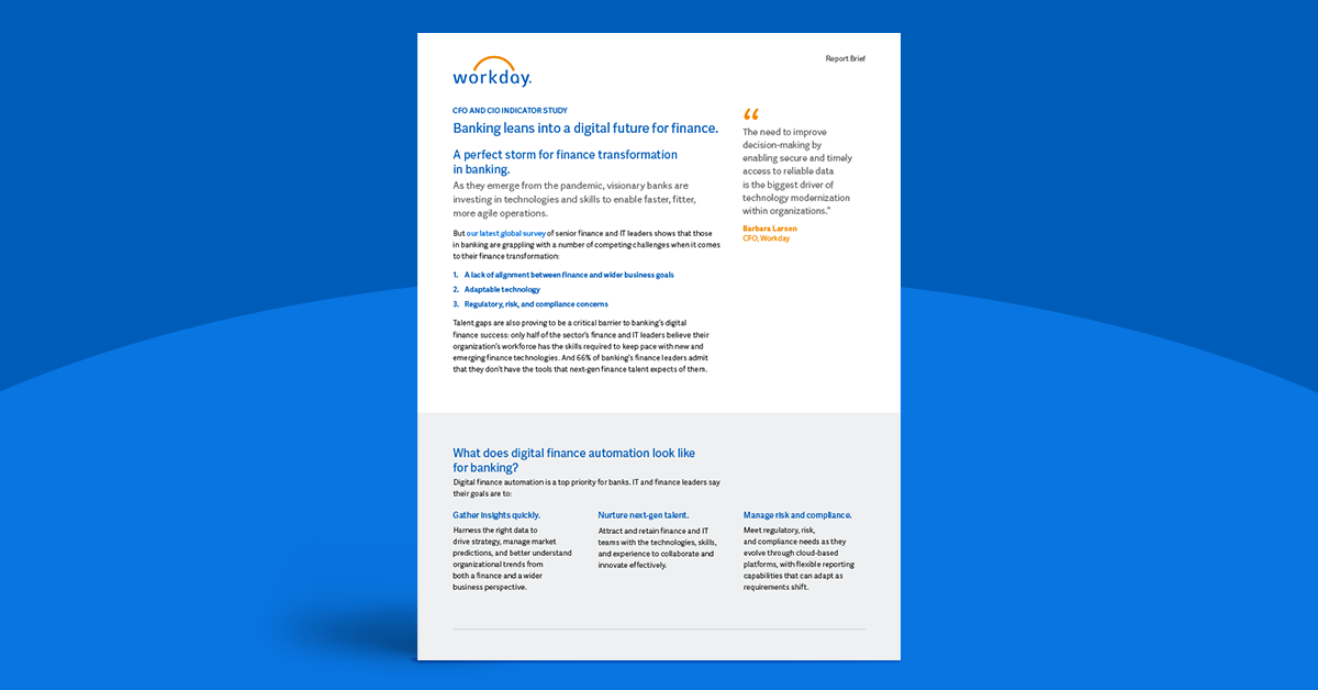 Workday UK CxO Indicator: Banking Industry Snapshot | Workday UK