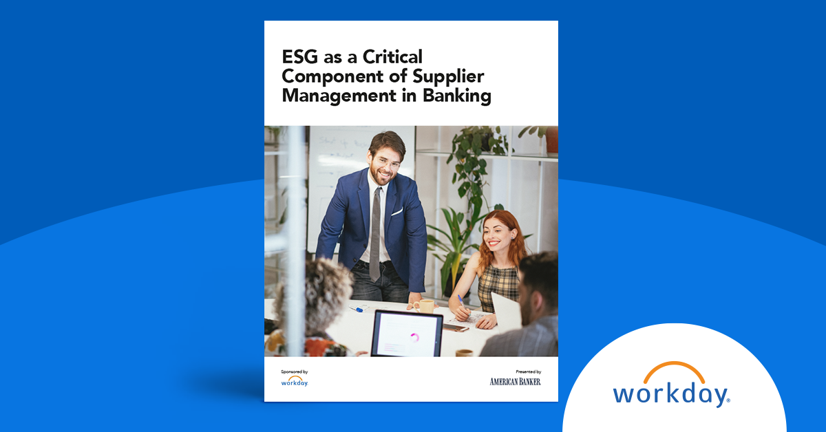 ESG Critical Component in Banking | Workday US