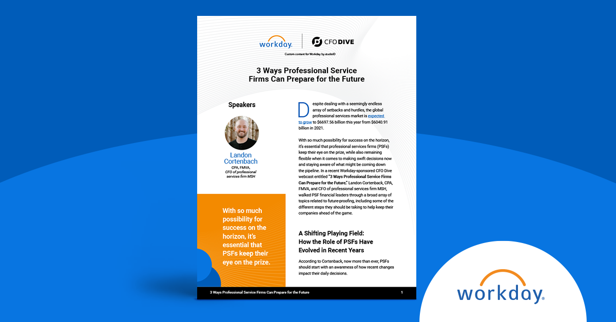 Three Ways Professional Service Firms Can Prepare for the Future | Workday US