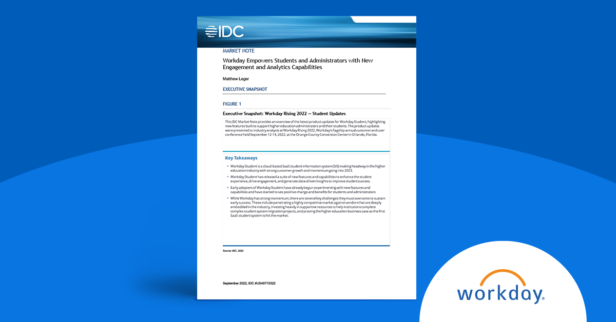 Workday US Empowers Students and Administrators with New Engagement and ...