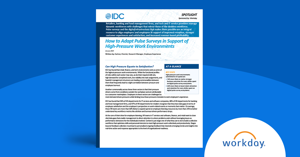 How to Adapt Pulse Surveys in Support of High-Pressure Work ...