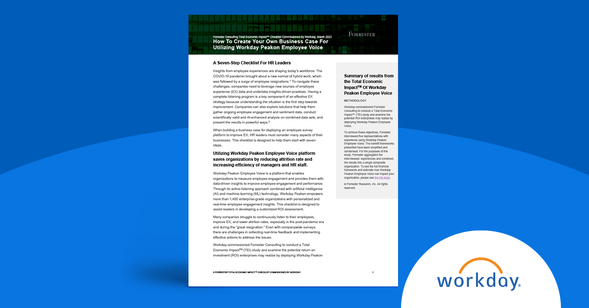 Seven Steps to Building a Business Case for Employee Feedback | Workday US