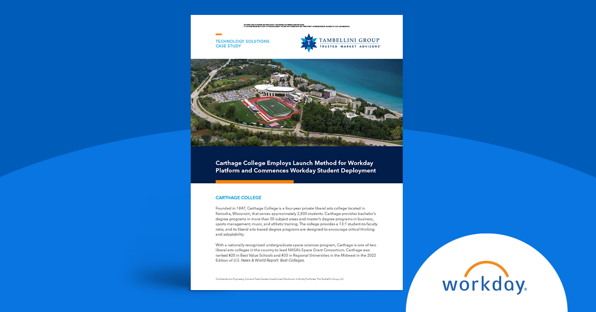 Carthage College Employs Launch Method for Workday US | Workday US