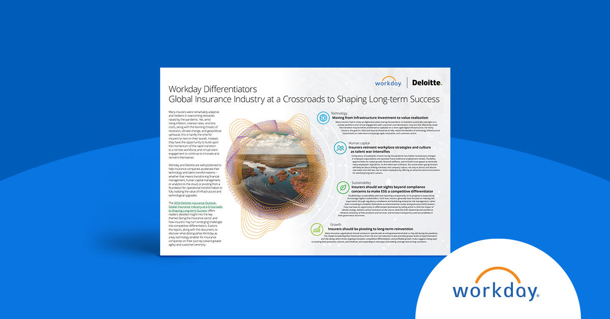 Workday US Differentiators: Global Insurance Industry at a Crossroads ...
