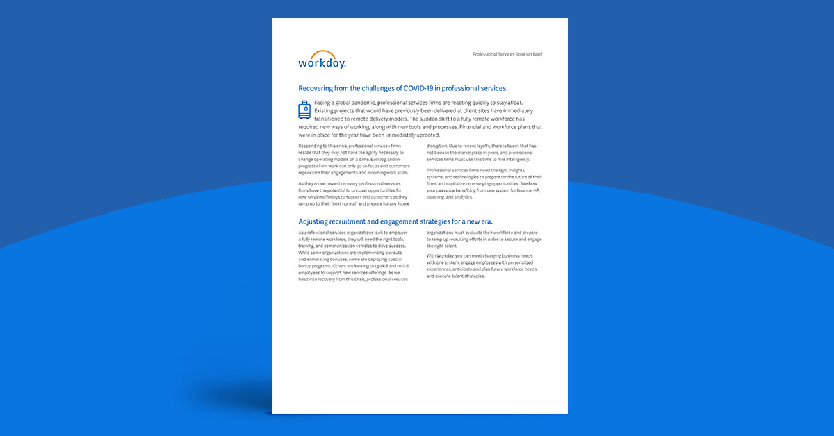 Professional Services for a Changing World | Workday US