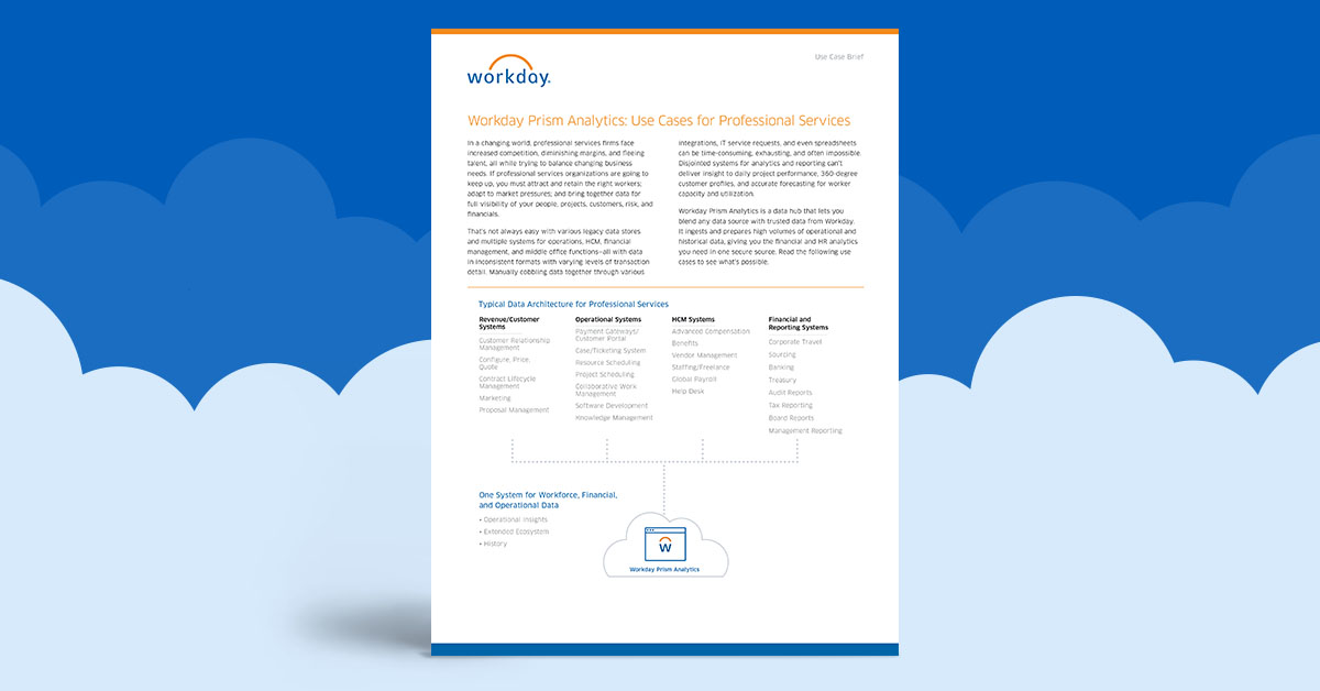 Workday UK Prism Analytics for Professional Services Companies | Workday UK
