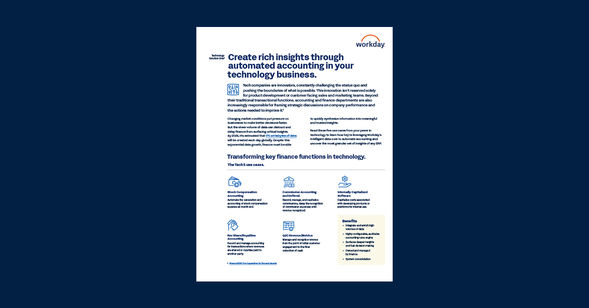Tech 5 Industry Solution Brief | Workday
