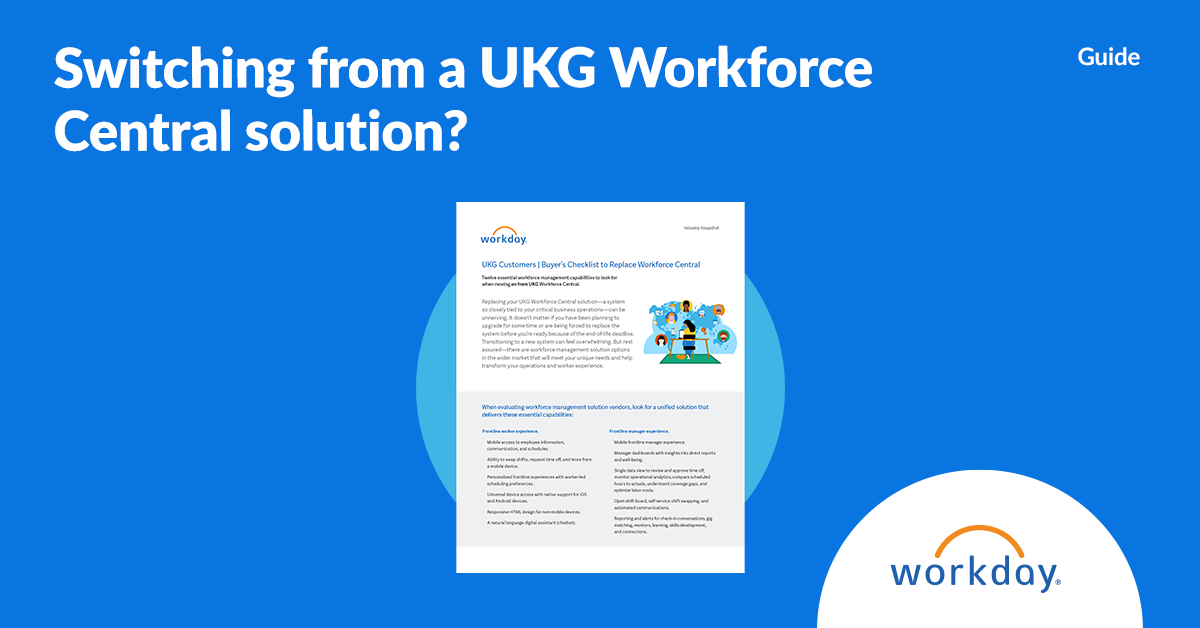 Buyer’s Checklist for Workday US Workforce Management | Workday US