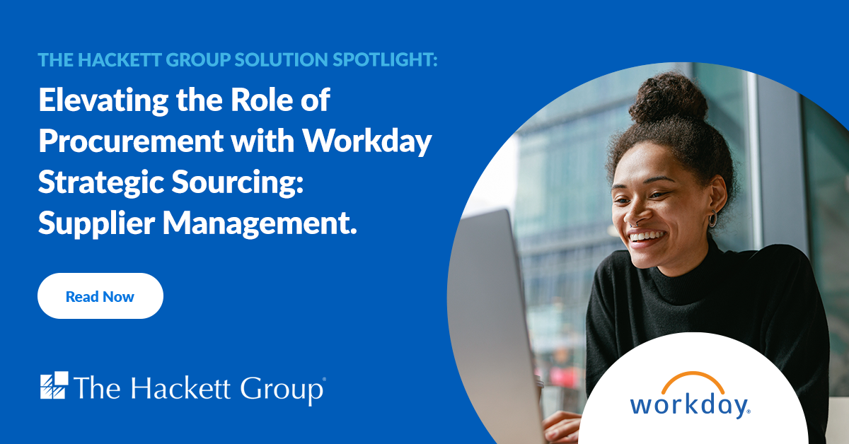 Elevate Supplier Relationship Management | Workday UK