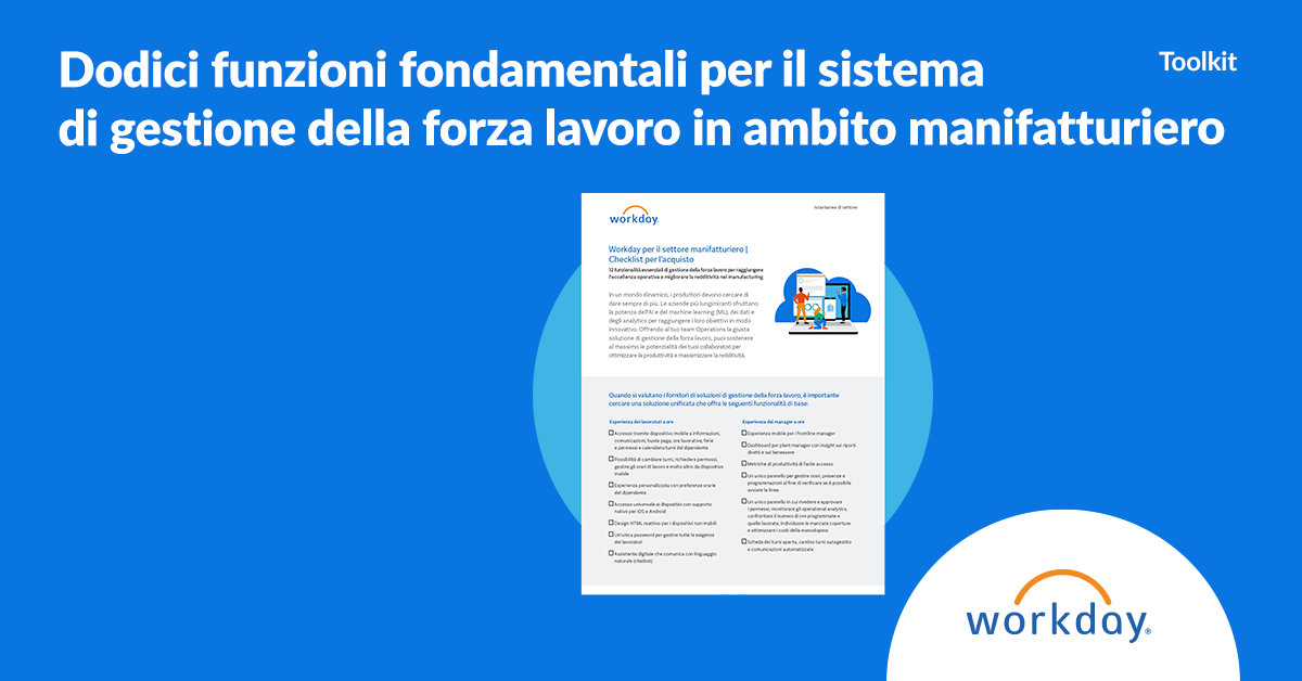 Toolkit per l'acquisto di una soluzione di gestione della forza lavoro ...